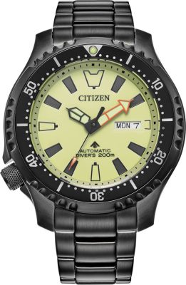 Citizen Promaster Dive Automatic Yellow Dial Black Stainless Steel ...